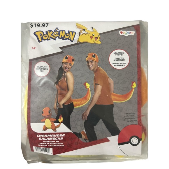 Disguise | Party Supplies | Pokemon Charmander Costume 4 Fancy Dress Up ...